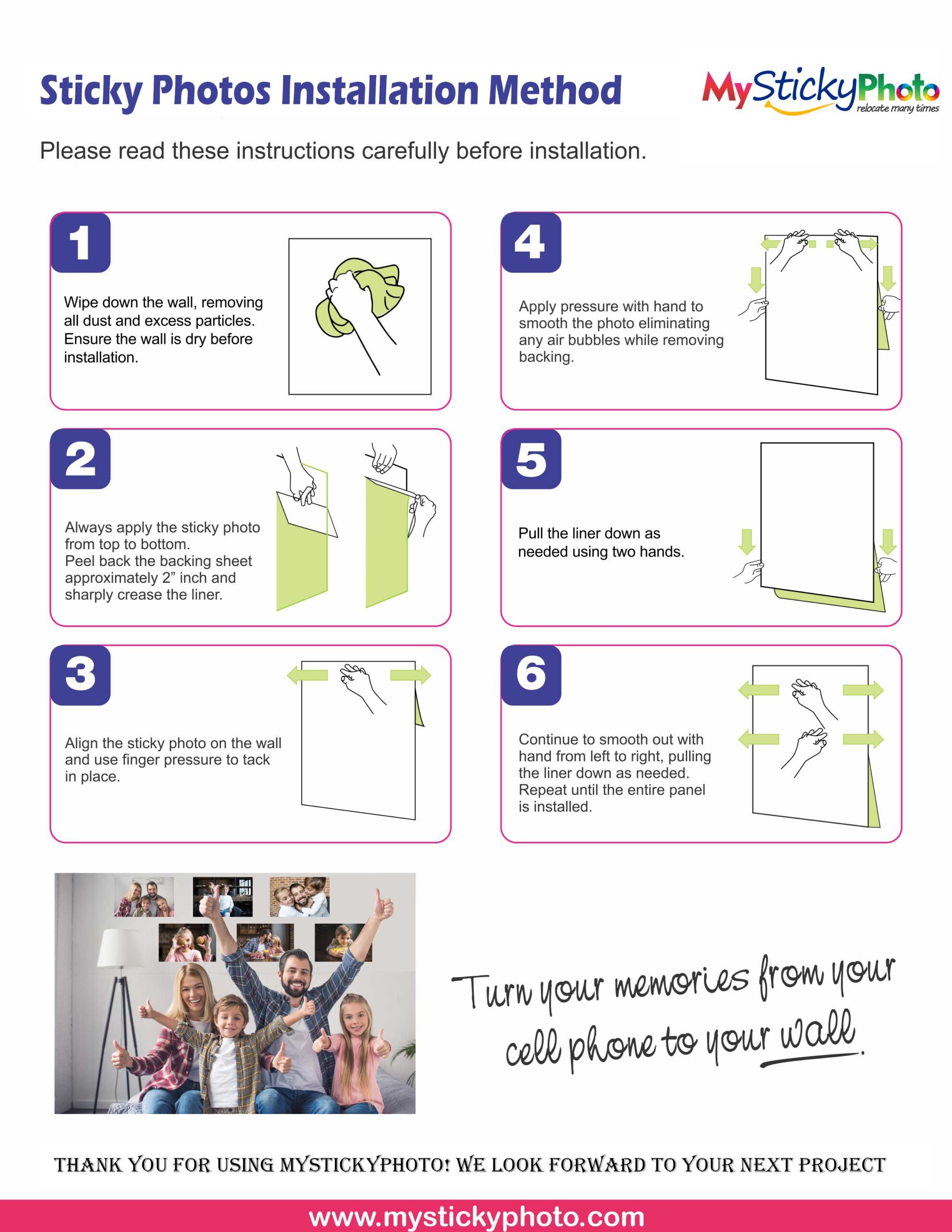 Installation Guide – mystickyphoto.Com | Sticky Photos | Restickable Photos